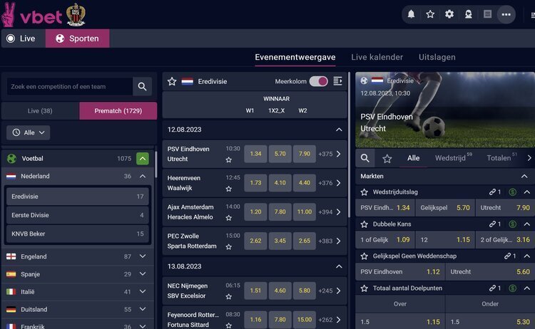 VBet live in Nederland met VBetNL.com